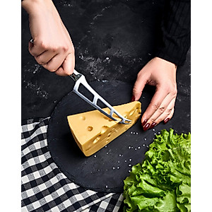 SAMURA BAMBOO Soft Cheese Knife 5.3''/135 mm - Premium Stainless Steel Blade, Ergonomic Handle for Effortless Slicing