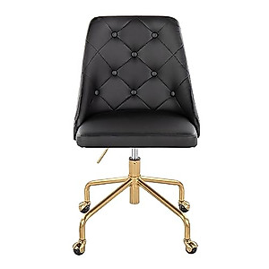 LumiSource Marche Office Chair, Home Office Chair with Wheels, Leather Desk Chair, Computer Chair, Home Office Desk Chair Comfy, Contemporary Desk Chair