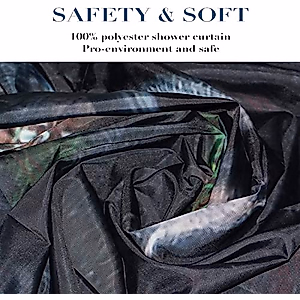 Funny Black Bear Shower Curtain Set,Bathroom Sets with Shower Curtain and Rugs,Bathroom Decor Shower Curtain Sets- 70.86" x 70.86" Shower Curtain,12 Hooks,Non-Slip Bath Mat,Contour Mat