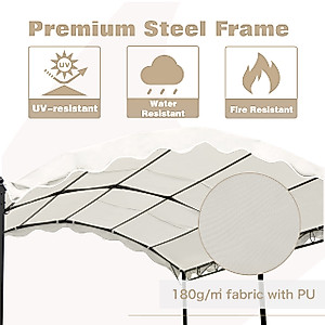 Merax 13'x10' Carport Heavy Duty Powder-Coated Steel Frame Outdoor Car Canopy Garage Tent Patio Shelter with Included Anchor Kit