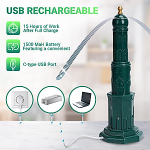 Fly Fans for Tables Rechargeable, Food Fans to Keep Flies Away from Patio, Outdoor Fly Fan, Table Fly Spinner Table Top, Summer Essentials Outdoor, Fly Windmill for Table Top,Picnic Supplies