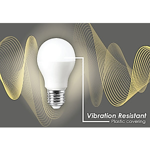 Miracle LED Rough Service 100W Replacement LED Garage Door Bulb, Vibration Resistant Light for Openers, Ceiling Fans and Trouble Lights, Daylight Bright White