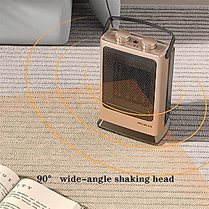 Outdoor Garden Heater Space Heater, 1500W/750W Ceramic Table Heater with Thermostat, Tip-Over and Overheat Protection, Portable Electric Heater with Handle for Indoor Use Patio Hea