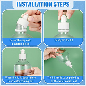 20 Pack Push Pull Caps for Bottles 28 mm Plastic Water Bottle Cap Bottle Sports Cap Water Bottle Replacement Tops Sport Bottle Lid Replacement Caps, White