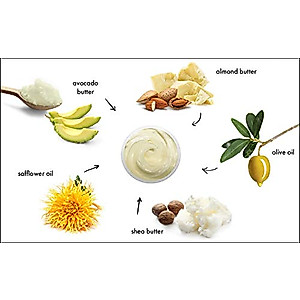 Raya Body Butter Thick Body Moisturizer for Dry, Cracked Hands and Feet, Can Be Used as a Luxurious Massage Cream, Great for All Skin Types