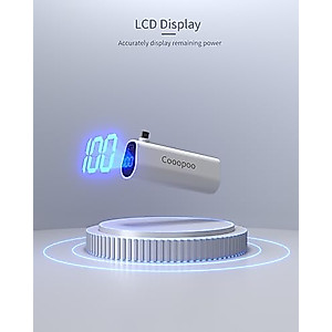 Cooopoo Battery Pack for Meta Quest 3/Quest 3S，5V3A Fast Charge Power Bank with LCD Indicator for Extended Playtime - Rechargeable Mini Lightweight Accessory with Power Indicator [2Pack]