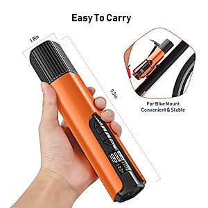 AirXwills Electric Bike Pump - 150 Psi Tire Inflator Portable Air Compressor Inflater, Air Pump with Digital Pressure Gauge 2000mAh Battery LED Light, for Car Bicycle Tires.