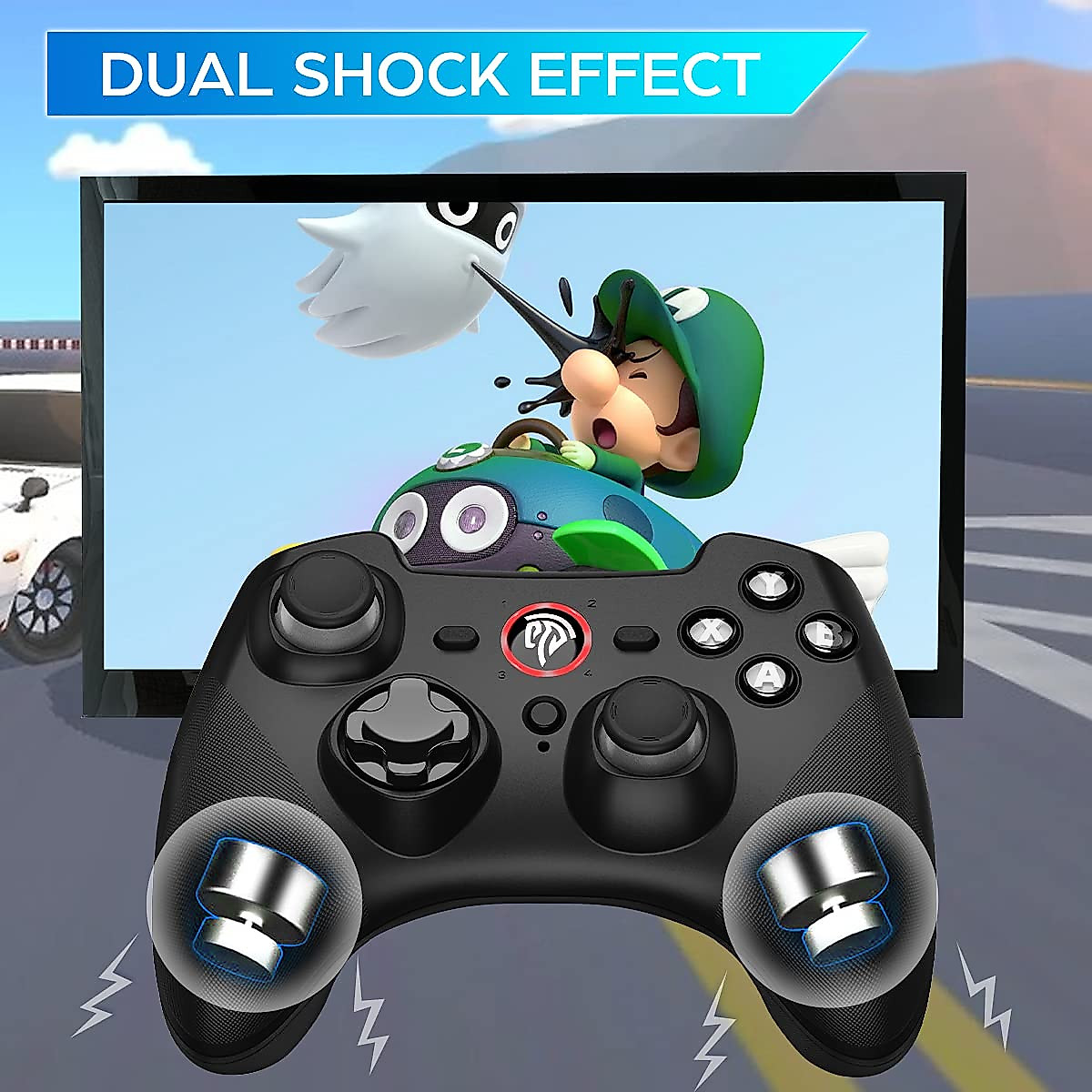 EasySMX 2.4G Wireless Controller for PC, PS3 Gamepads with Vibration Fire Button Range up to 10m Support PC PS3 Android Devices and TV Box