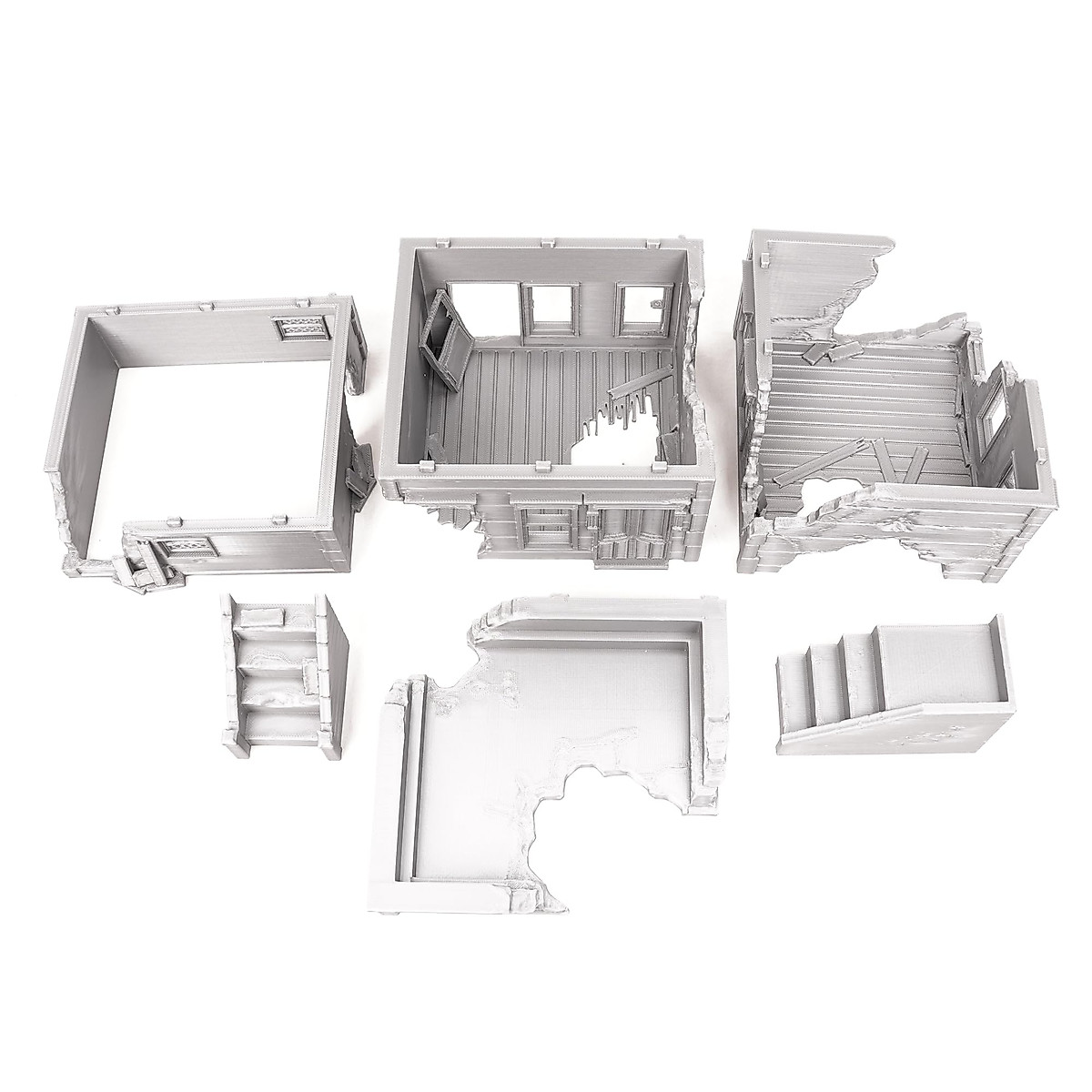 Ruined Three Floor House - Tabletop Terrain by Corvus Terrain compatible with MCP 32mm