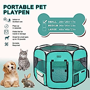 Aliparr Portable Pet Playpen,Dog Playpen Foldable Pet Exercise Pen Tents for Dogs/Cats/Rabbits/Pets,Cat Playpen Indoor/Outdoor Travel Camping Use with Carry Case