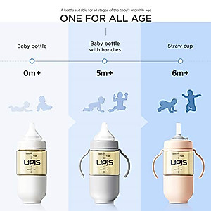 UPIS 2 Count [6 Month+] 100% Silicone Straw (ONLY Compatible with UPIS Straw Cup) - Anti Colic Air Vent, BPA-Free, Cross-Cut Straw