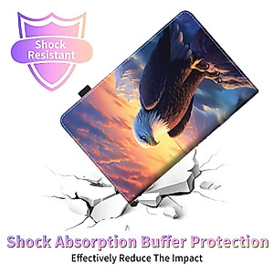 Case for All-New Amazon Fire HD 10 and Fire HD 10 Plus Tablet (11th Generation 2021 Release), Durable Shockproof Protective Cover with Auto Wake/Sleep，Bald Eagle