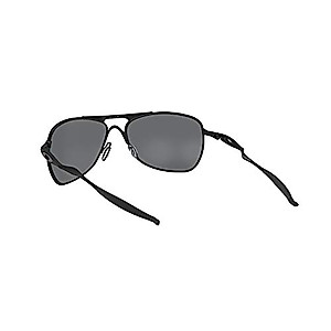 Oakley Men's OO4060 Crosshair Metal Aviator Sunglasses, Matte Black/Prizm Black, 61 mm