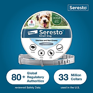 Bundle of Seresto Small Dog Collar for Dogs Under 18 lbs. + Pet Protect Dog Digestive Health Supplement 60 Chews