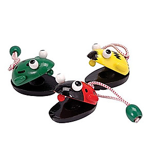 Castanets: Ladybug, Bee or Frog - Sold Individually - Styles and Colors Vary