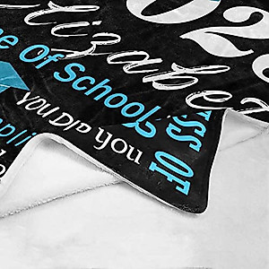 InterestPrint Personalized Graduation Blanket, Custom Graduation Gift for Him Her, College Graduate, High School Class of 2023 for Graduating