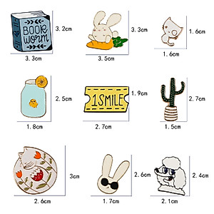 20 Mixed Style Enamel Brooch Pin Set, Cute Brooches Pins Jewelry Accessories Decoration Gift for Clothing Bags Jackets