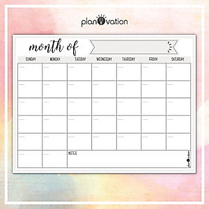 Magnetic Dry Erase Refrigerator Calendar by planOvation | Large Calendar Whiteboard Monthly Planner Magnet. (Grey)