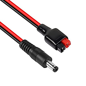 YAODHAOD 14AWG DC 5.5mm x 2.1mm Plug Solar Extension Cable,1M(3.3feet) Solar Panels Kit Tools for Generator Backup Battery and Foldable Solar Panel (Male)