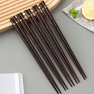 Japanese Sushi Chopsticks,Natural Wooden Chopsticks Non-slip Korean Noodles Chopsticks Handmade Chopstick Natural Healthy for Cooking Eating