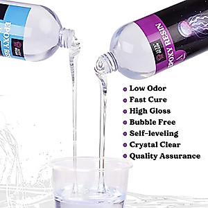 LET'S RESIN Crystal Clear Epoxy Resin, 64oz Bubbles Free Epoxy Resin, Table Top & Bar Top Casting Resin, Clear Epoxy Resin for Art Crafts, Jewelry Making