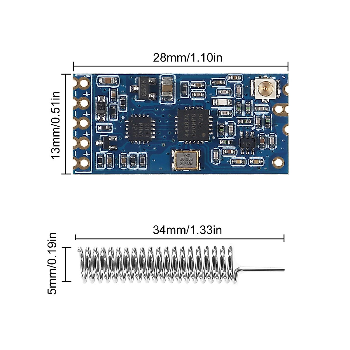 3pcs HC-12 433Mhz SI4463 SI4438 Wireless Serial Port Module 1000M Replace Bluetooth with Antenna