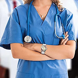 ManChDa Nurse Watch for Nurse Medical Watch Nursing Nurse Watch for Women Silicone Watch Nurse Watch Second Hand Easy to Read Watch Military Time Watch Waterproof Luminous Watch 24 Hours Watch