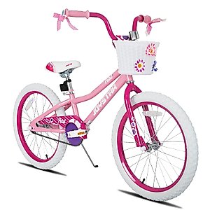 JOYSTAR 20 inch Girls Bike for Kids 7-10 Years Girl Bicycle with Basket and Streamer 20" Kids Bikes for Girls Ages 9-12 Child Bike Pink