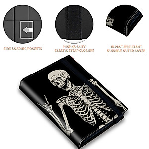 4 Pocket Card Binder, Waterproof Trading Card Folders with Double Sided Pockets, 320 Card Collection Binder for Game Cards/Most Standard Size Cards/Sports Cards, Rock Skull
