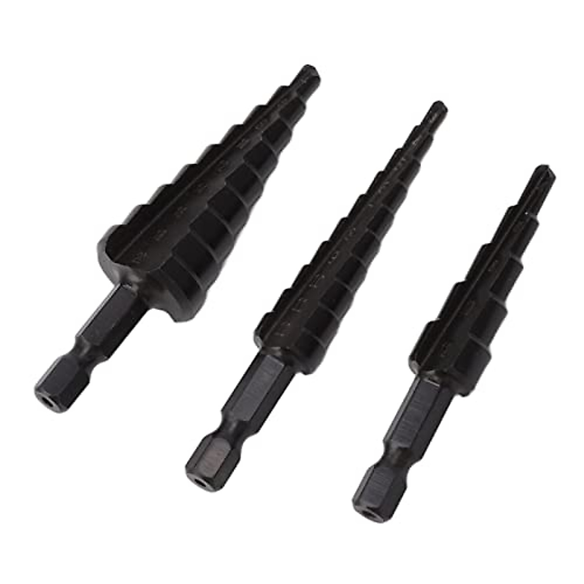 Hex Handle Step Drill Bit, Heat Treatment Step Drill Bit Non Slip for Metal