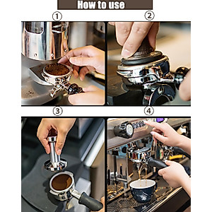 Stainless Steel Coffee Filter,51mm Pressurized Porous Filter, Single Cup Basket Espresso Filter Basket,Stainless Steel Pressurized Mesh Coffee Filters,Coffee Machine Replacement Accessories