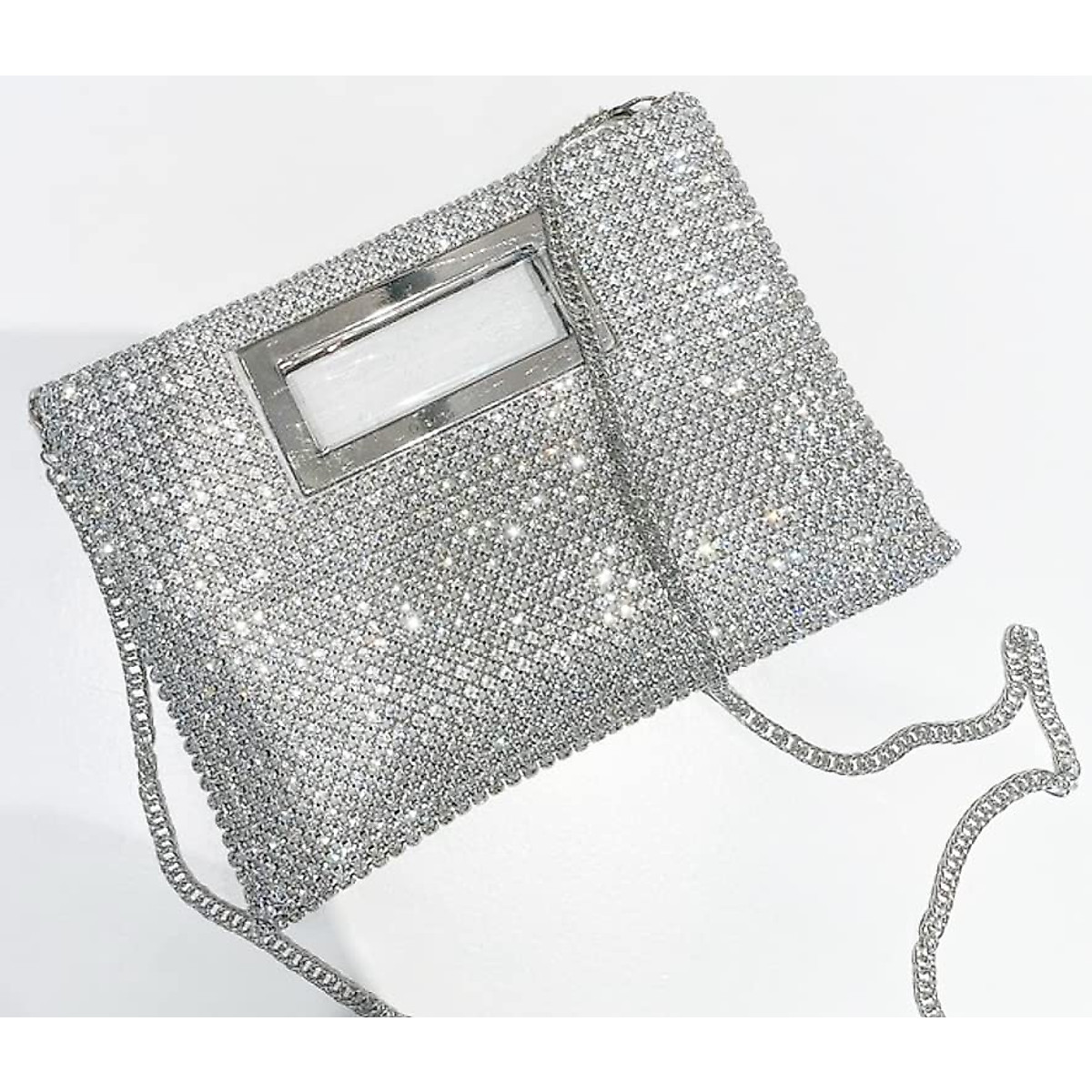 Halemet Rhinestone Crossbody Bags for Women Elegant Evening Bag Satchel Crossbody Bag Purses for Wedding Party 2023