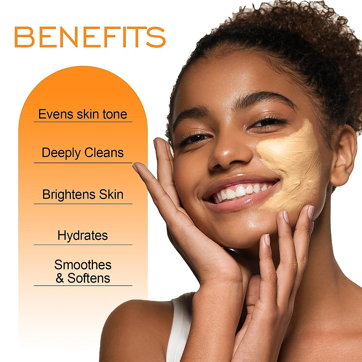 ZealSea Vitamin C American Kaolin Clay Mask with Turmeric, Pro Ultra-Fine Creamy Texture, Deep Pore Cleansing Even Skin Tone Brighten Control Oil Detoxify, 30% Aloe, Jojoba Oil, Shea Butter & Squalane