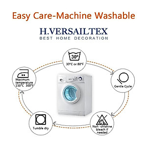 H.VERSAILTEX Blackout Patio Curtains 100 x 84 Inches for Sliding Door Extral Wide Blackout Curtain Panels Thermal Insulated Room Divider - Grommet Top, 7' Tall by 8.5' Wide - Mineral Blue