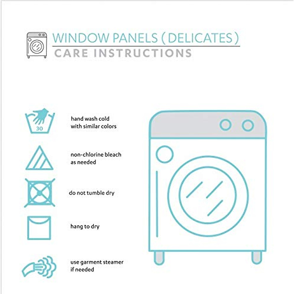 Lush Decor Ivy Tassel Faux Linen Window Curtain Panel Pair, 84 in x 40 in, Light Gray