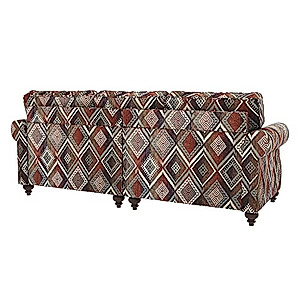 HONBAY Upholstered Sofa 3 Seater Couch with Rolled Arms, Traditional Sofa Couch with Nailhead Trim Sofa for Living Room