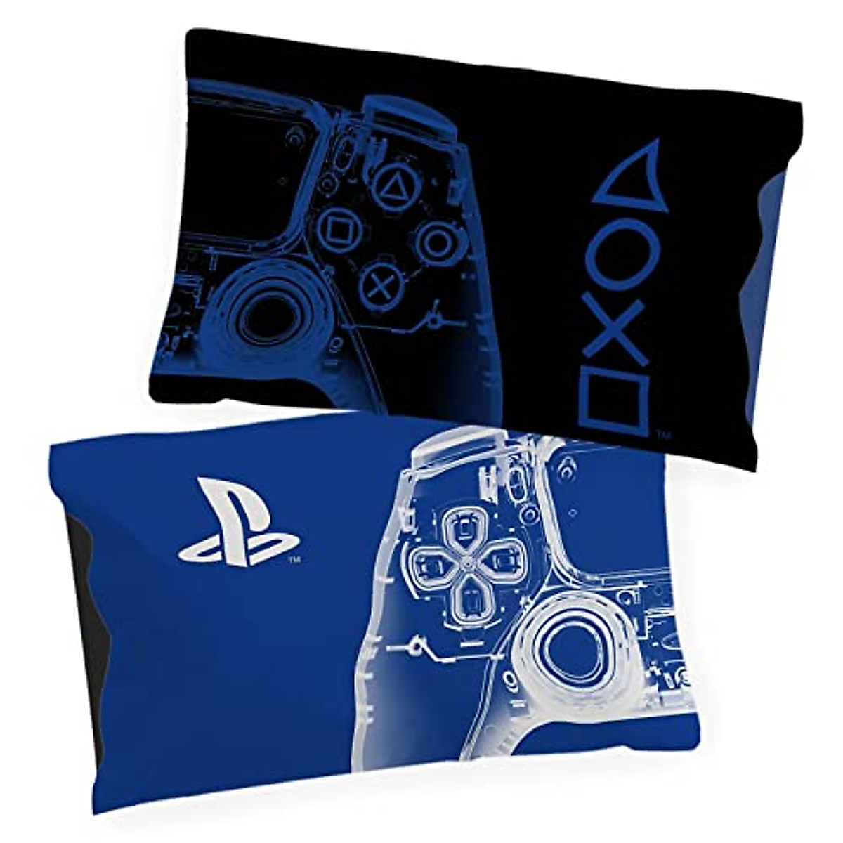 PlayStation Gamer 1 Single Reversible Pillowcase - Kids Super Soft Bedding (Official PlayStation Product)