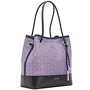 Calvin Klein Gabrianna Monogram North/South Key Item Tote, Blue Multi