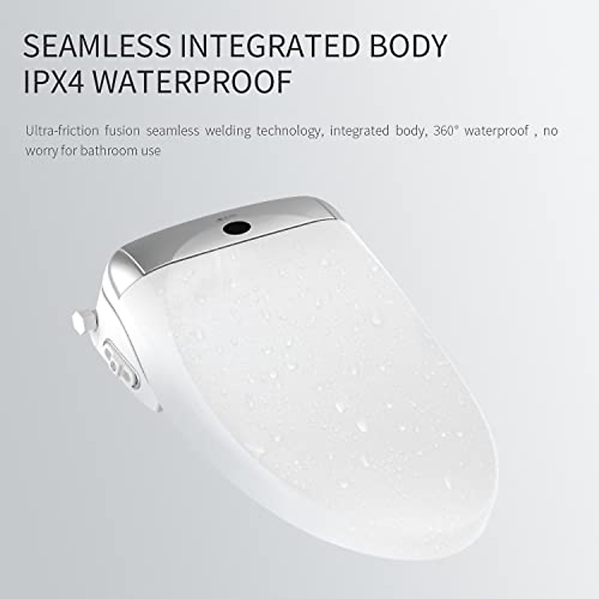 LEIVI Smart Bidet Toilet Seat with Wireless Remote and Side Panel, Multiple Spray Modes, Adjustable Heated Seat, Warm Water and Air Dryer, Auto LED Nightlight, Elongated