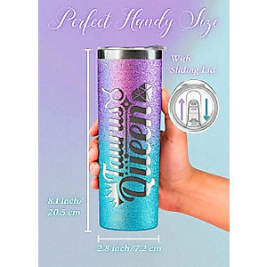 Onebttl Zodiac Gifts for Women, Best Friend Birthday Gifts for Her, 20oz Stainless Steel Tumbler, Engraved Logo Blue and Purple, Taurus