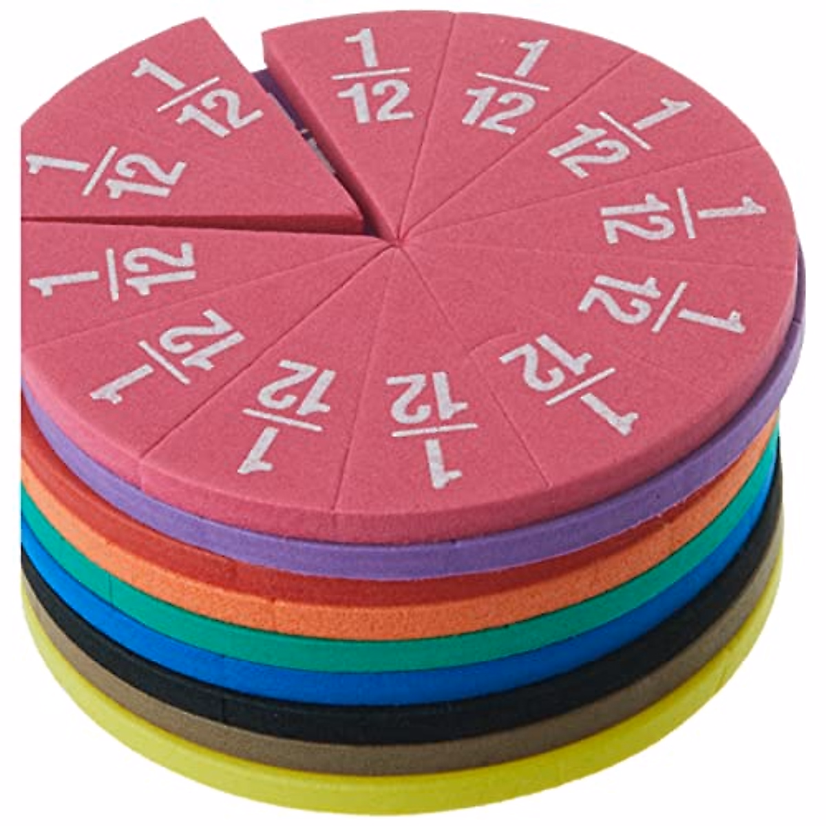 Teacher Created Resources Foam Fraction Circles (20611),Multi