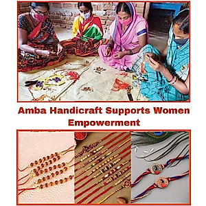 Amba Handicraft Rakhi/Rakhi for small brother/Cartoon Rakhi/Rakhi for Brother/Rakhi Set/Rudraksha Rakhi/Send rakhi to USA/Rakhi for Brother with Gift Set/Rakhi Bracelet