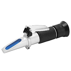 Honey Refractometer, 28‑62% Brix Scale Range 0.20% High Accuracy Brix Refractometer, Handheld Brix Meter Refractometer with HD Eyepieces for Honey, Maple Syrup and Molasses