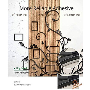 DecorSmart Antlers Family Tree Wall Decor for Living Room, 3D Removable Picture Frame Collage DIY Acrylic Stickers with Deer Head and Quote Family Like Branches on a Tree