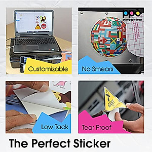 PPD 11x17 Inkjet Matte Self Adhesive Vinyl Sticker Paper Photo Quality PREMIUM Commercial Grade 4.7mil Instant Dry Scratch and Tear Resistant x 10 Sheets (PPD-381-10)