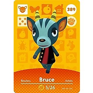 Bruce - Nintendo Animal Crossing Happy Home Designer Series 4 Amiibo Card - 389