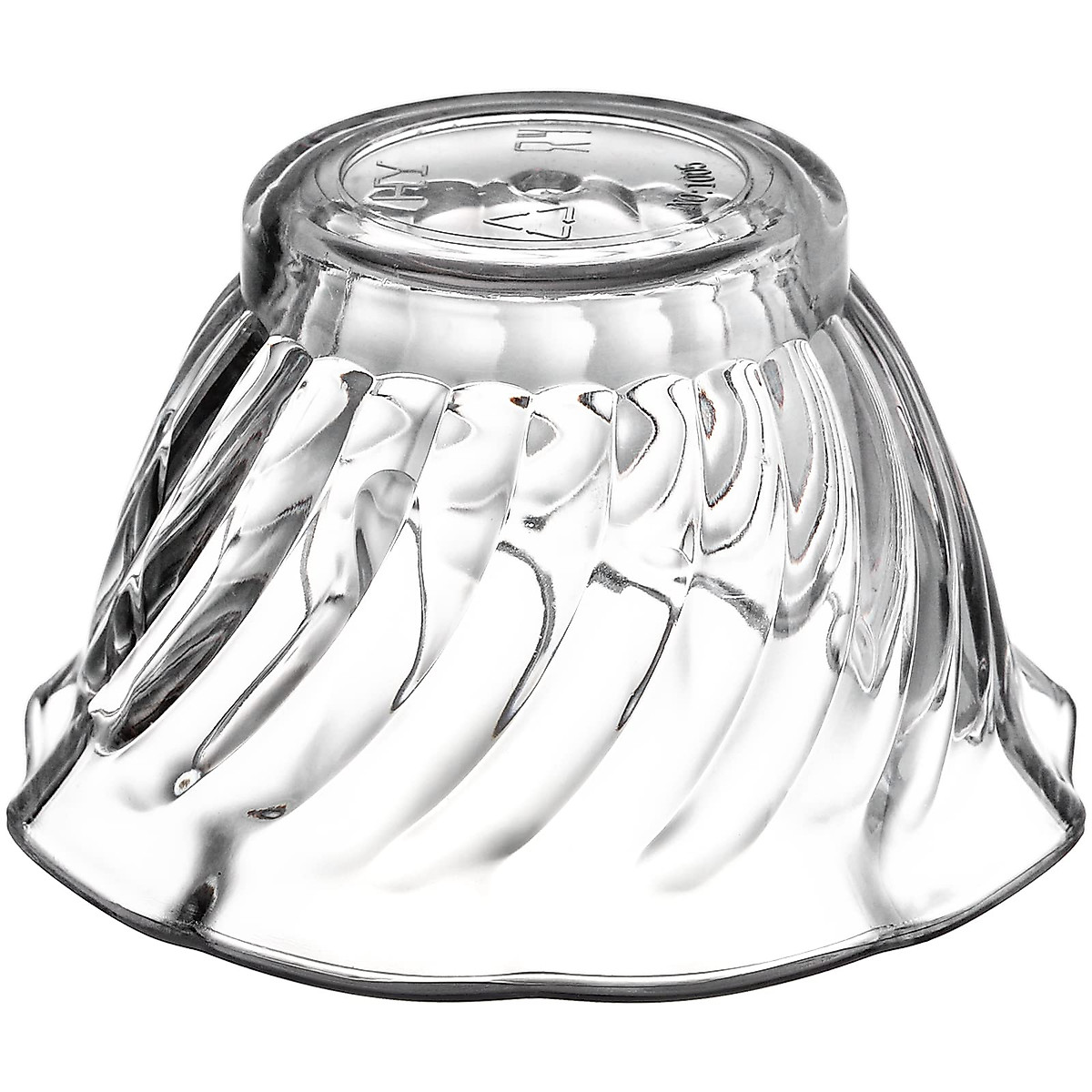 Elsjoy Set of 12 Plastic Dessert Bowls, 5.7 Oz Mini Appetizer Cup Clear Small Snack Bowls, Small Plastic Ice Cream Bowls for Candy, Nut, Fruits, Flower Shape