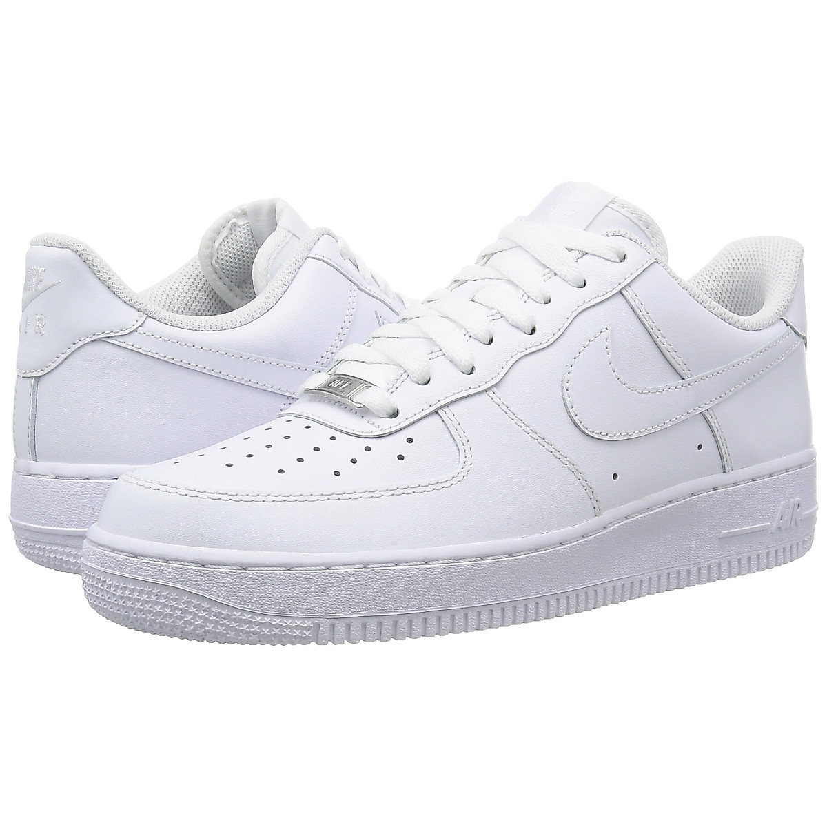 Nike Air Force 1 '07 Low Mens Basketball Shoes (Men's 10.5 Medium, White/White)