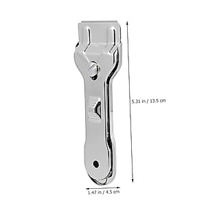 Amosfun 2pcs Seam Cleaning Shovel Mini Tools Cleaning Tool Can Opener Cleaning Tool Label Remover Hob Scraper Paint Tools Handy Peeler Stiff Scraper Painting Scraper Stainless Steel Silver