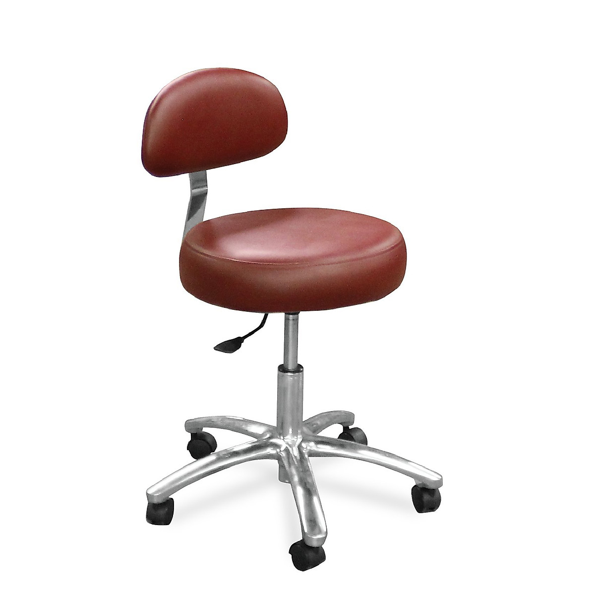 Dentists Unite 510-03 Dental Doctor Stool, Round Seat, Firm Backrest, Mauve